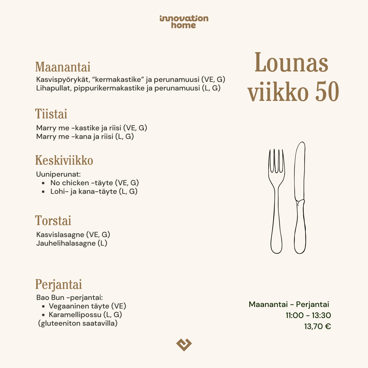 Lounaslista - Kamppi, Innovation Home